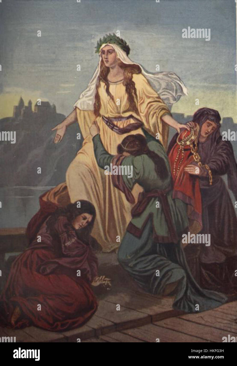 A historical painting titled *Wanda*, which depicts a scene or figure ...