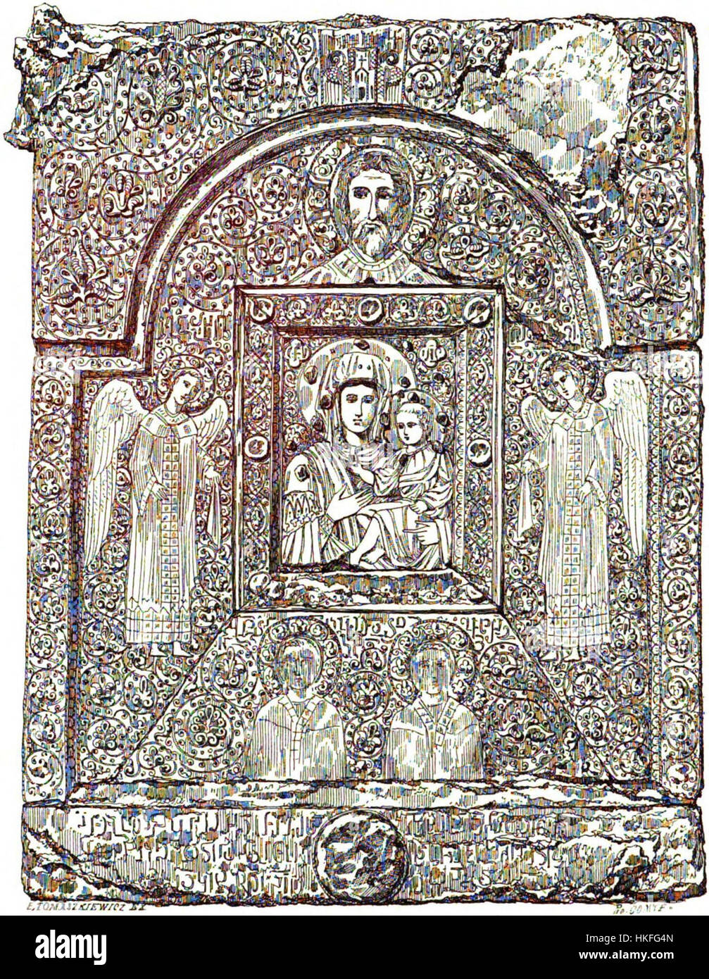 This 1875 icon from Svaneti depicts the Virgin and Infant ...