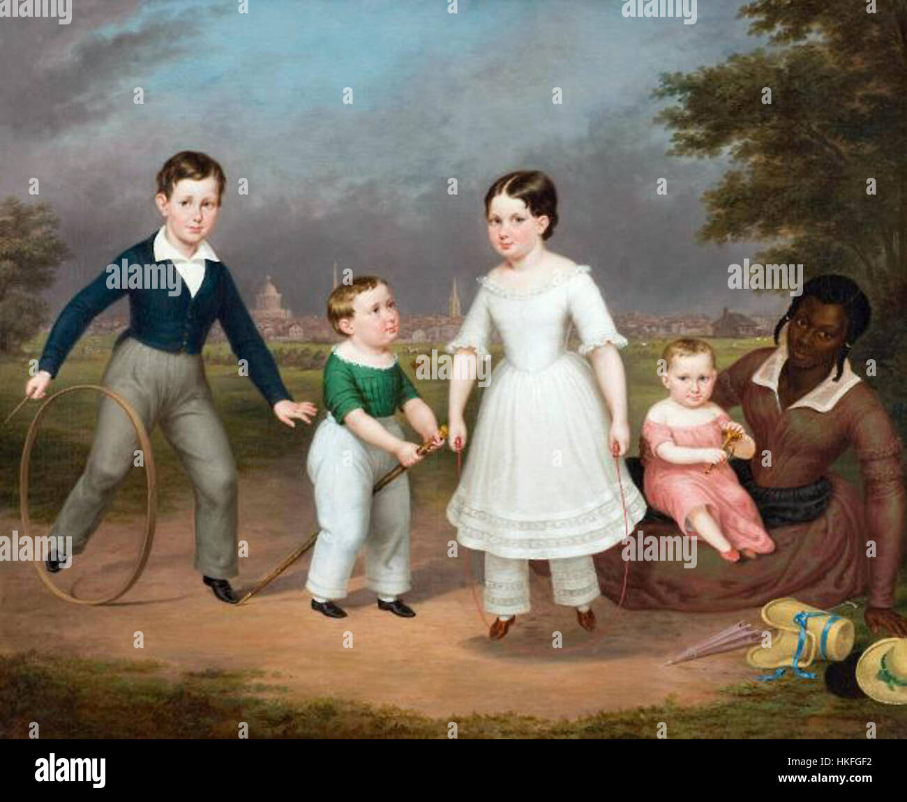 The 19th-century portrait by William Anderson Scott captures a family ...