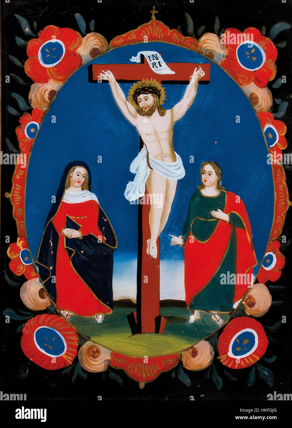 A painting from the Winterhalder workshop, 'Kreuzigung' (Crucifixion ...