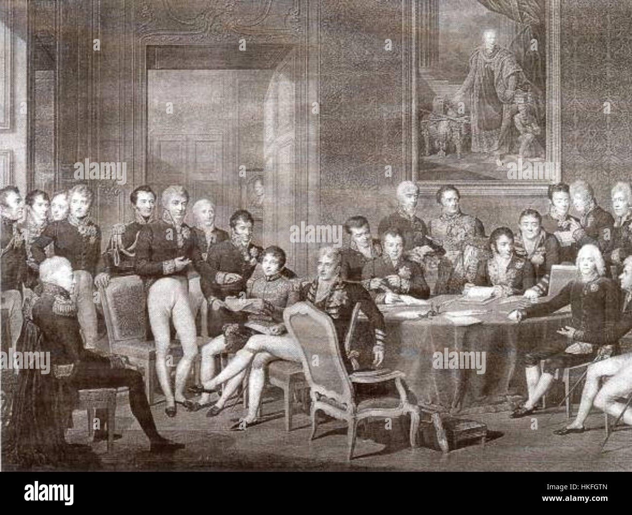 The *Wiener Kongress* painting depicts the Congress of Vienna (1814 ...