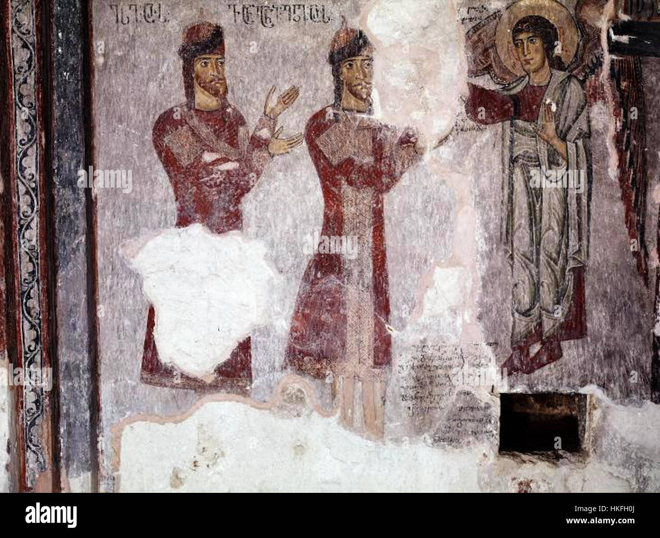The Krikhi fresco is a historic artwork depicting scenes from early ...