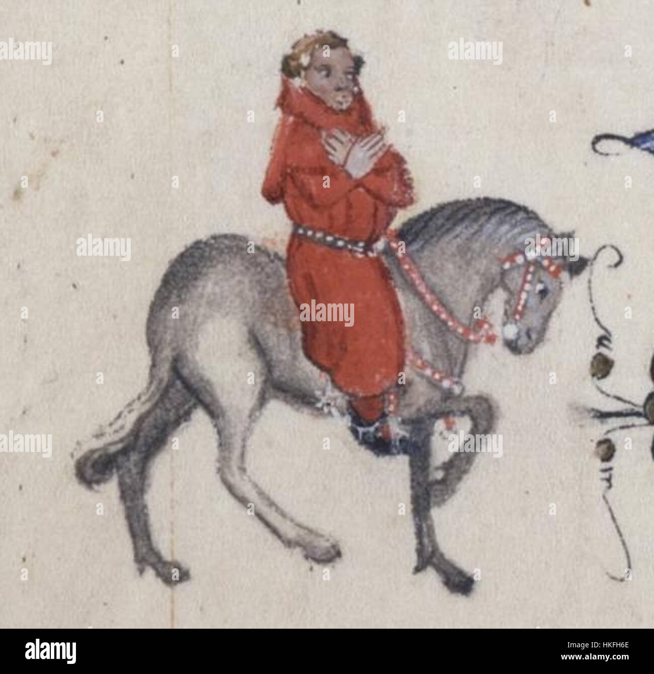 The 'Parson' illustration from the Ellesmere manuscript of Geoffrey ...