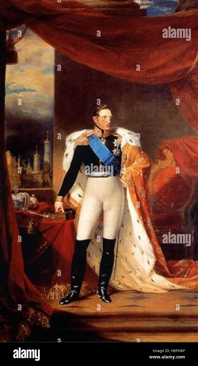 This coronation portrait of Tsar Nicholas I of Russia, painted by G ...