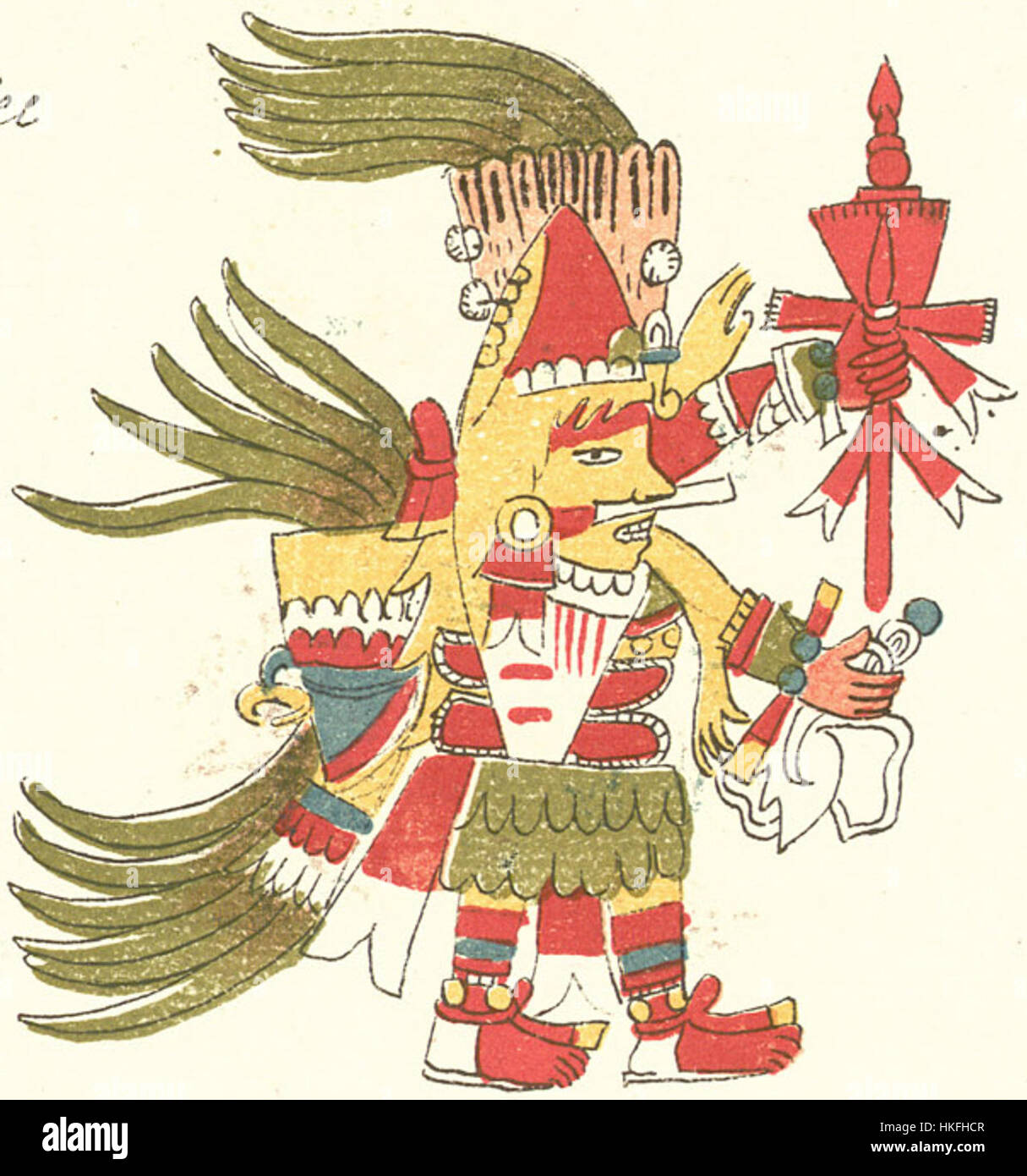 An artwork depicting Itztapaltotec, a deity from Aztec mythology ...