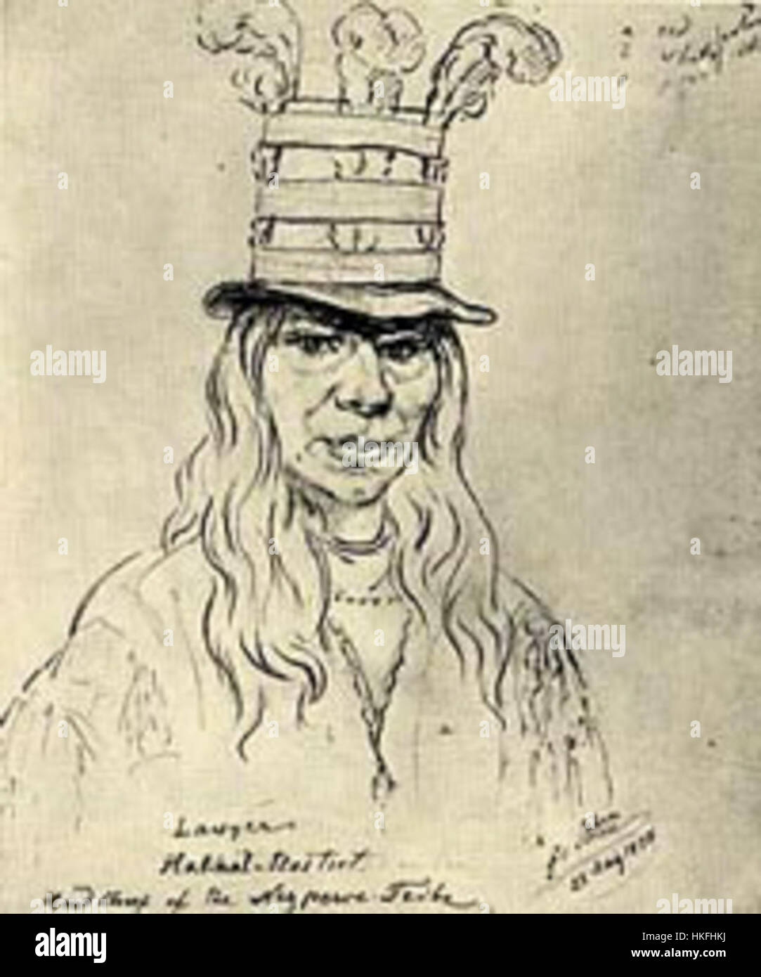 The artwork titled 'Lawyer Nez Perce' features a historical portrait of ...