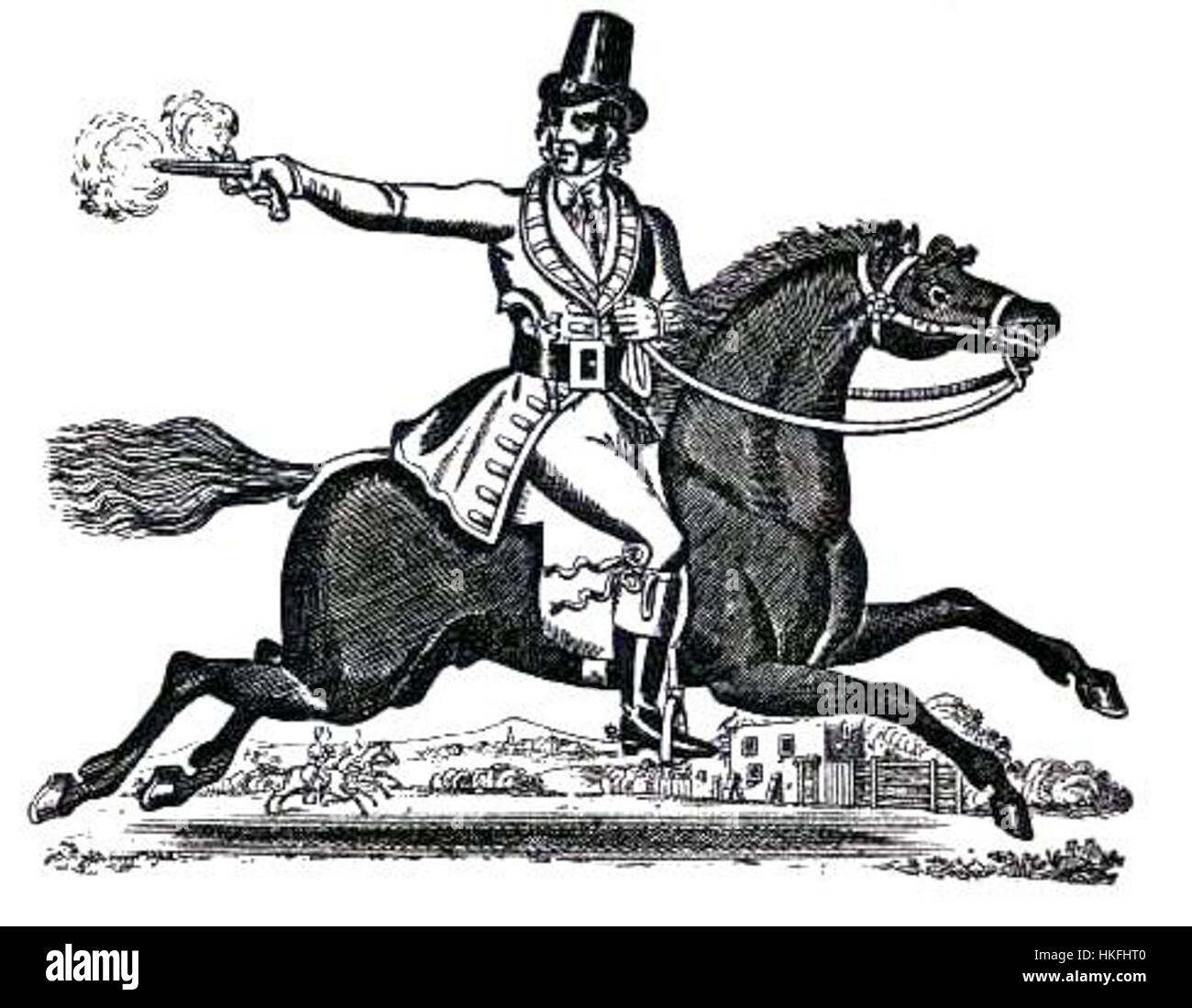 The painting features Dick Turpin, the infamous English highwayman, who ...