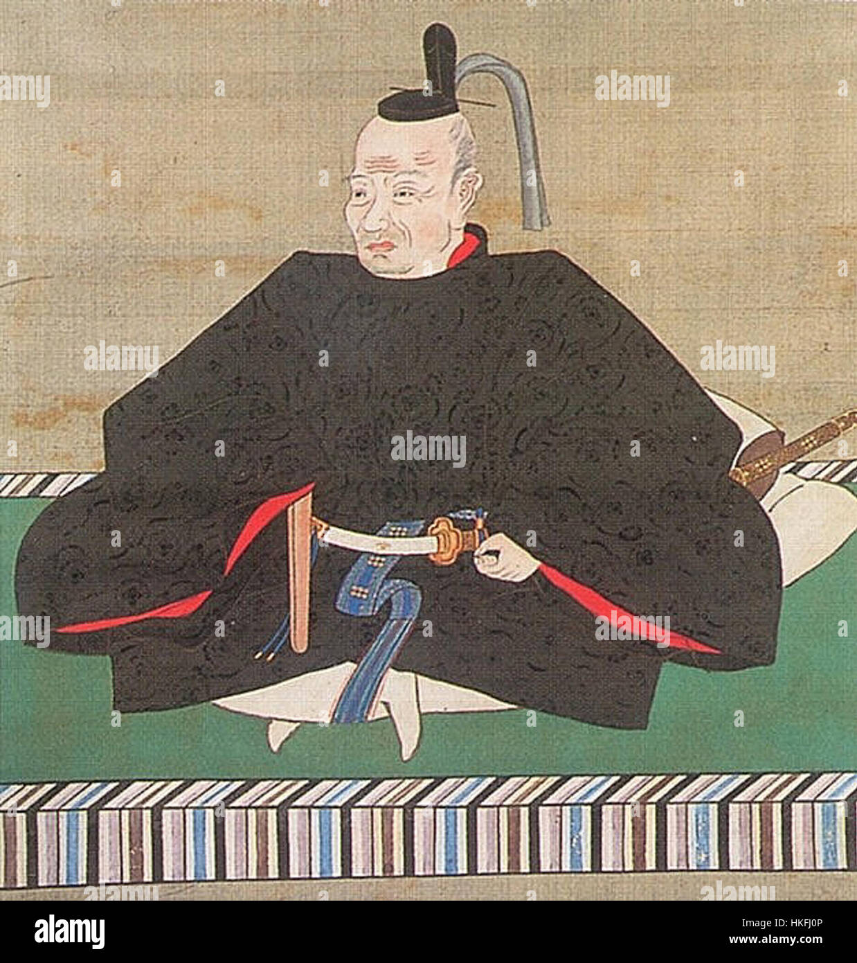 This portrait of Sanada Nobuyuki, a notable samurai of the Japanese ...