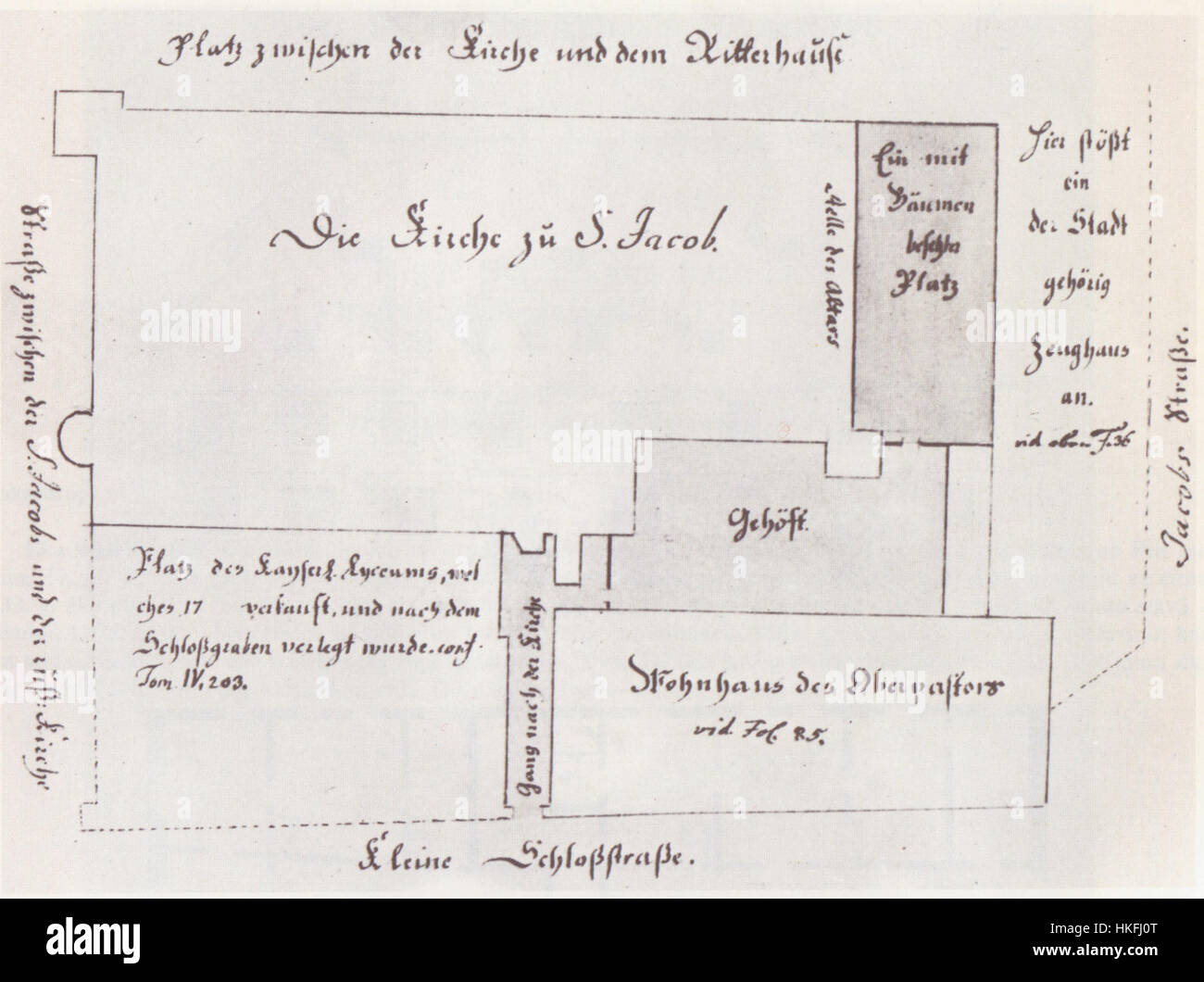 This historical map from 1798 shows the surroundings of St. Jacobs ...