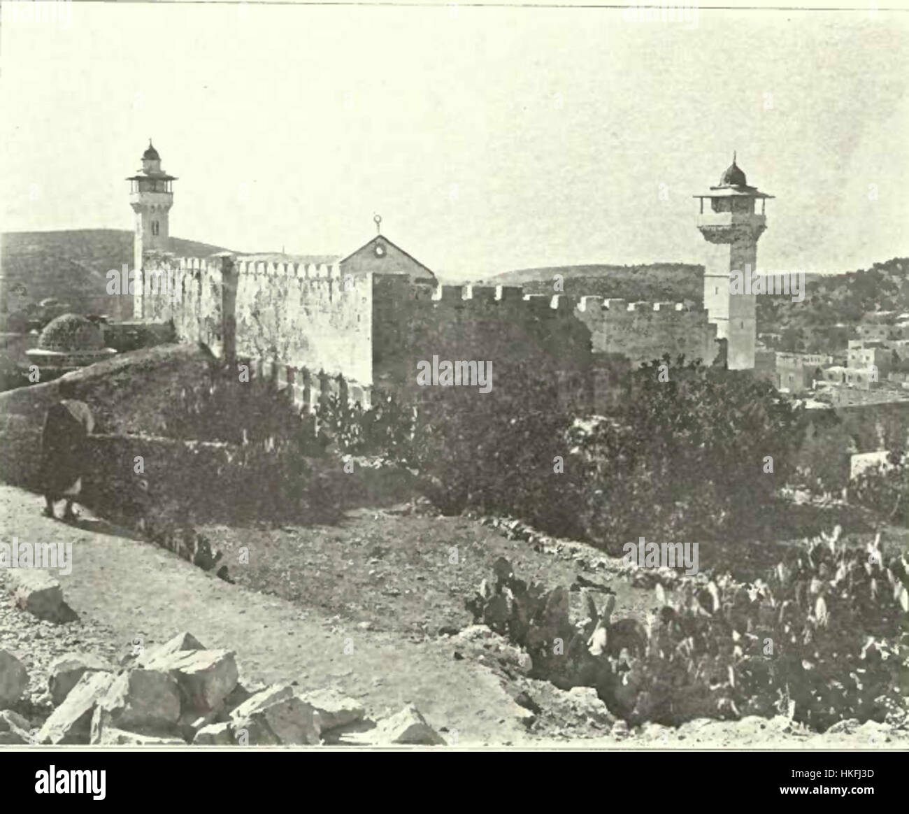Machpelah in Hebron, depicted in this 1906 artwork, is the site of the ...