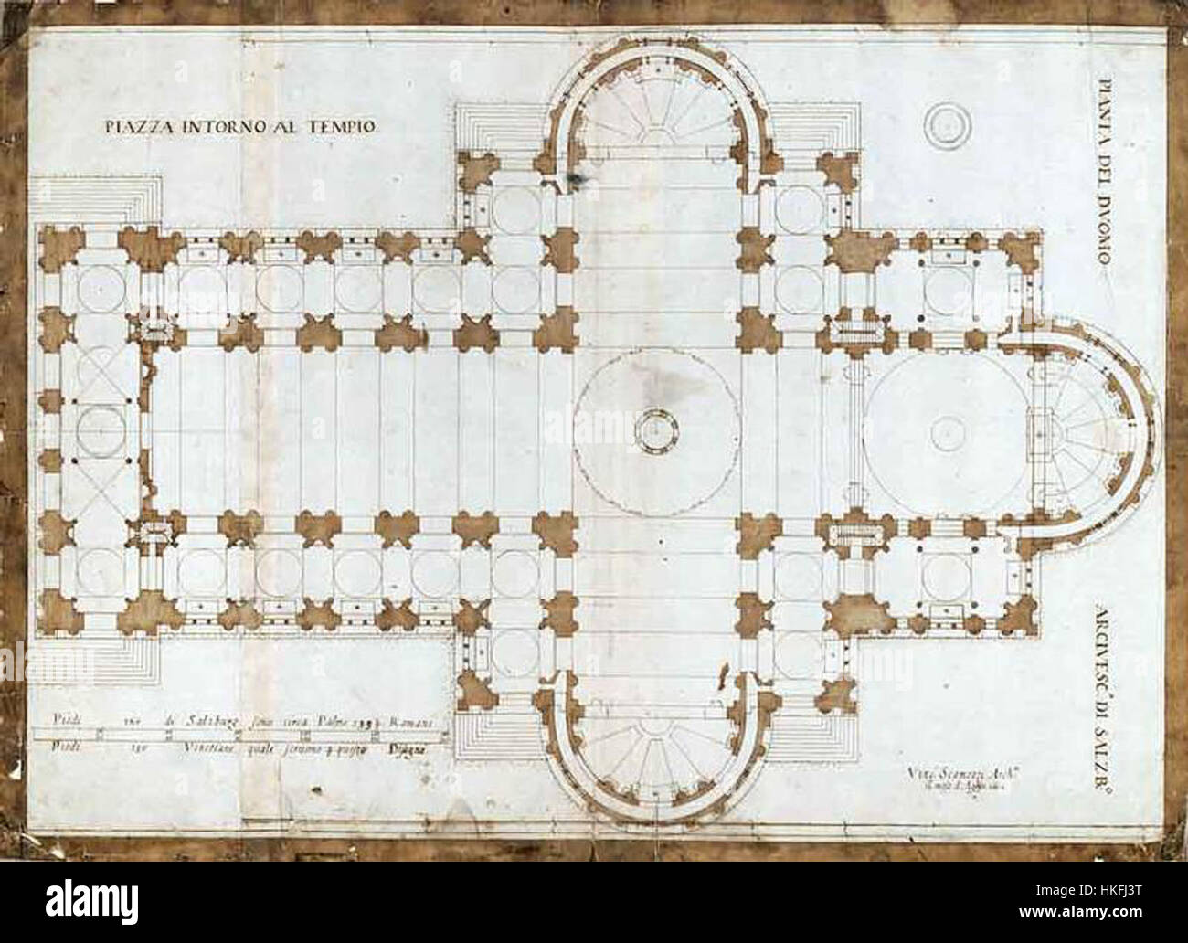This architectural drawing by Scamozzi features the floor plan of the ...