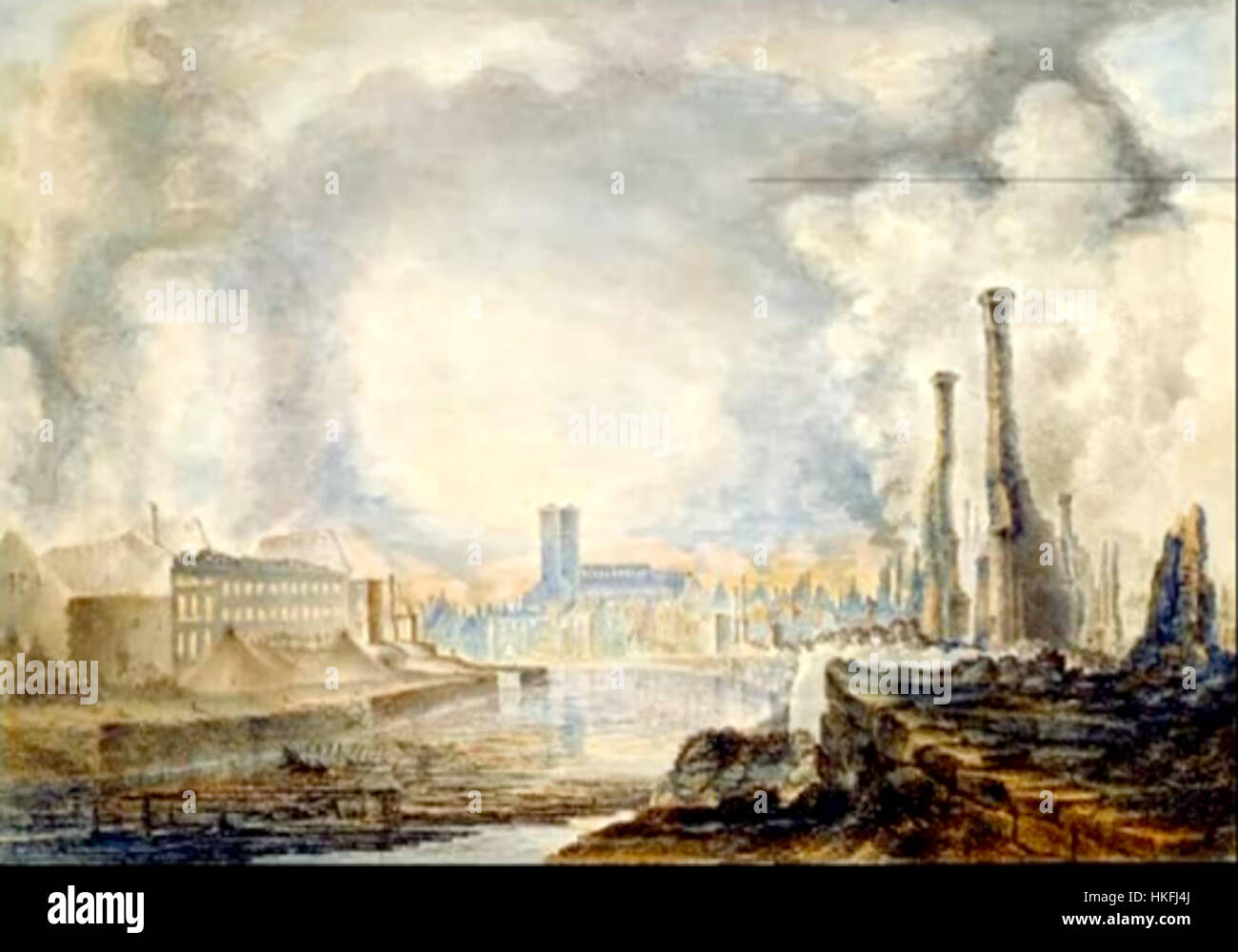 'Turun Palo 1827' is a historical painting depicting the Great Fire of ...