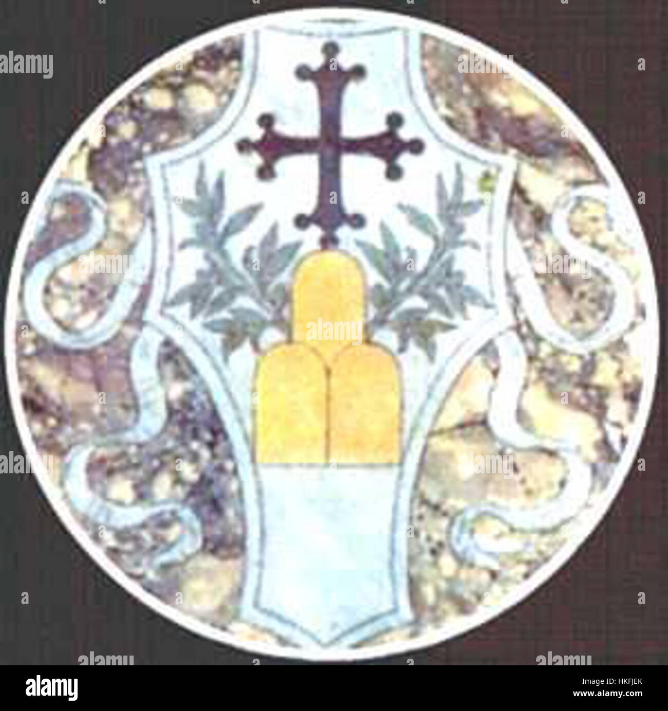 The *Monte Oliveto Stemma* is an artistic depiction of the coat of arms ...