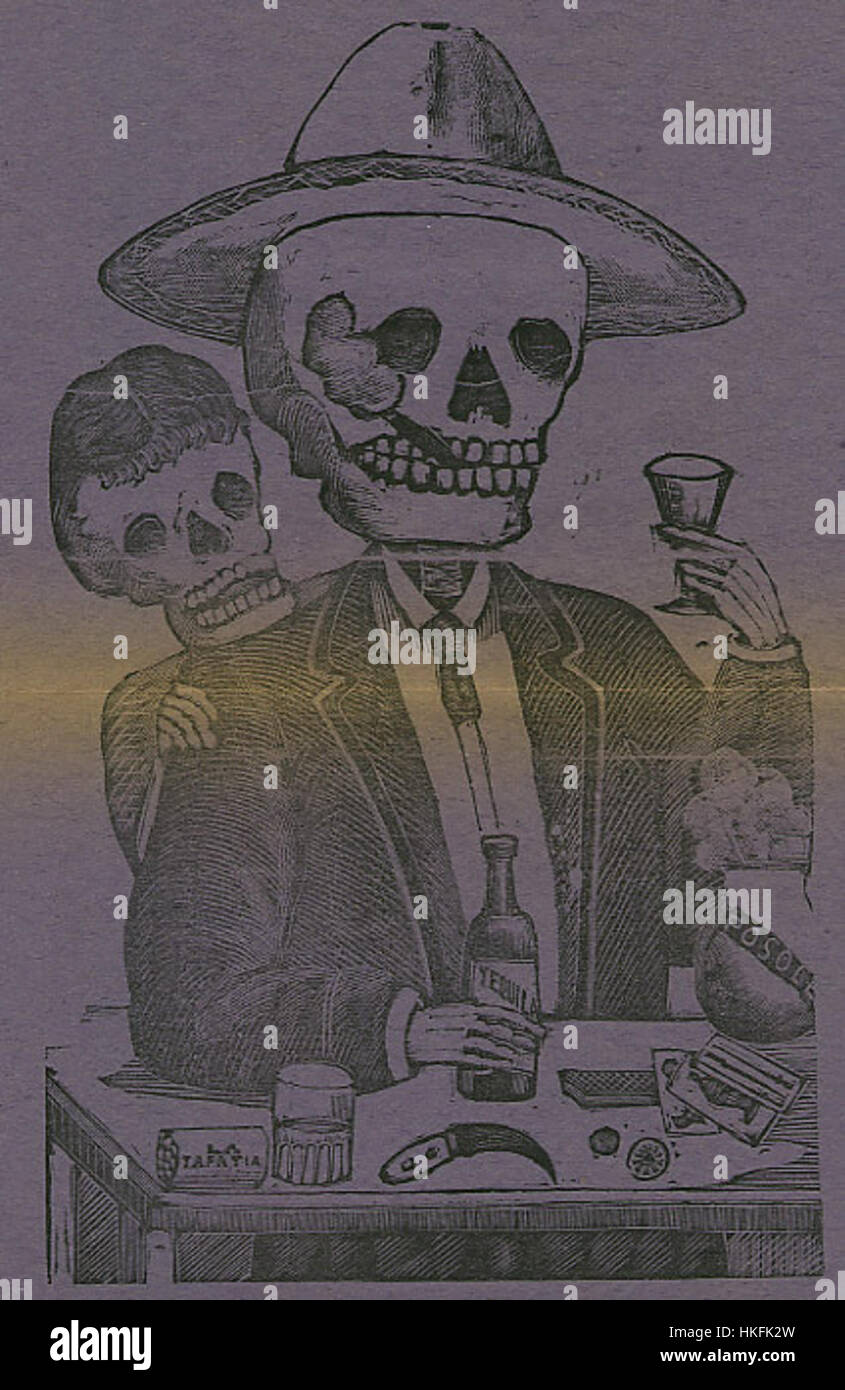 *Grabado de Calavera Tapatia*, created by Manuel Manilla, is a wood ...