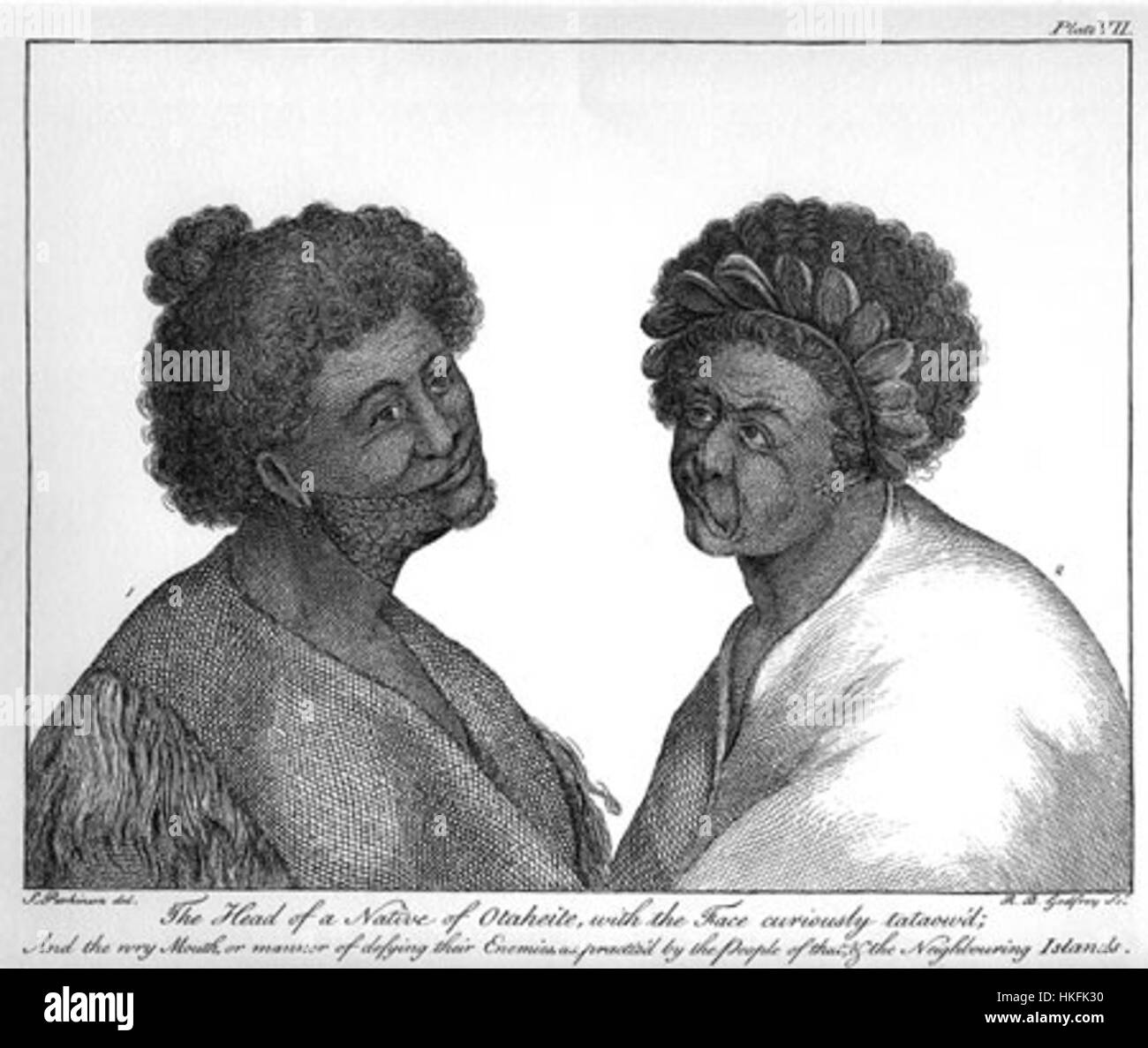 This portrait, titled 'Head of a Native of Otaheite,' showcases a ...