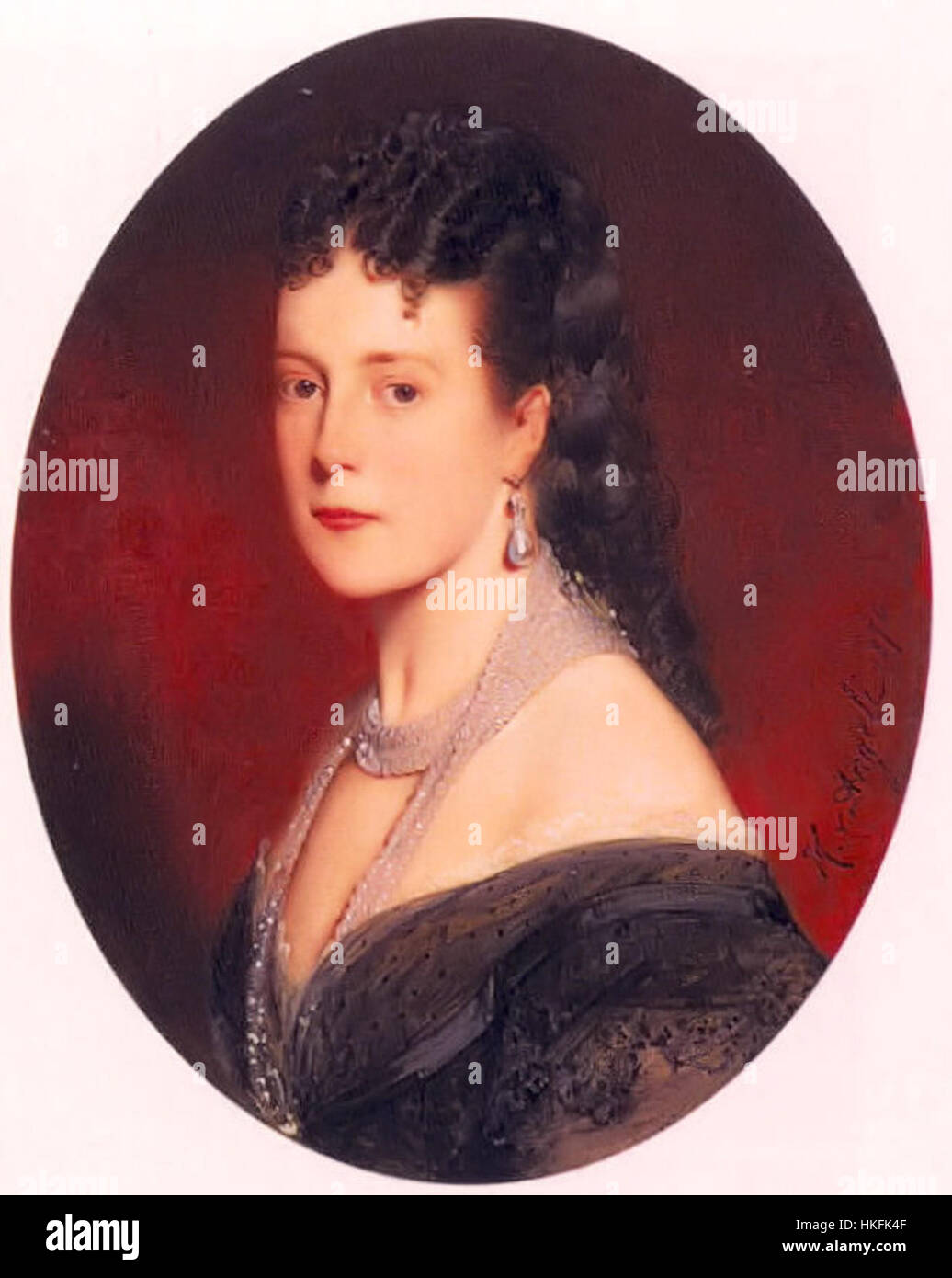 A bust of Maria Hendrika of Belgium, the wife of King Leopold II of ...