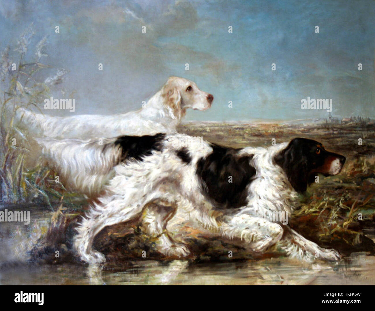 Verner White Hunt Scene Stock Photo - Alamy