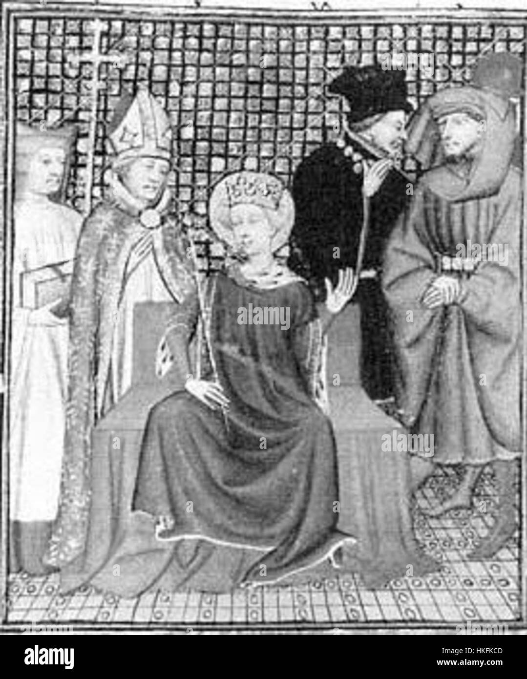 This piece illustrates the coronation ceremony of King Ludvik IX, a ...