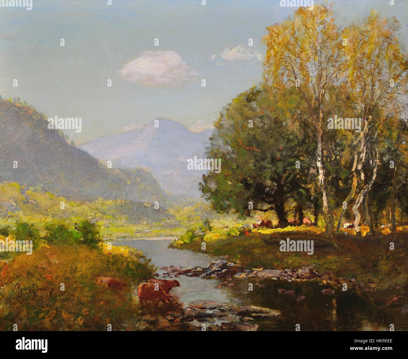 'River Tay, A Watering Place' is an artistic depiction of the River Tay ...