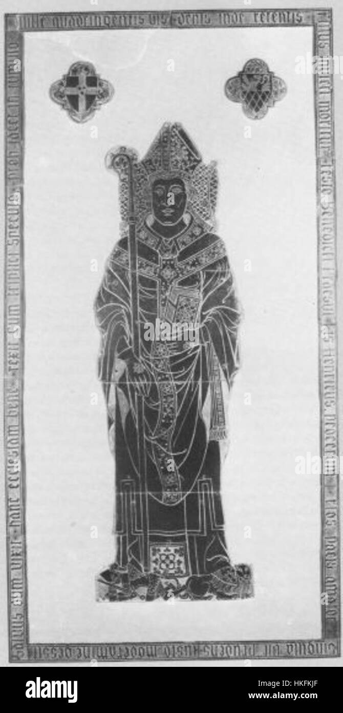 This engraving shows the tombstone of Heinrich III. von Desenberg, a ...