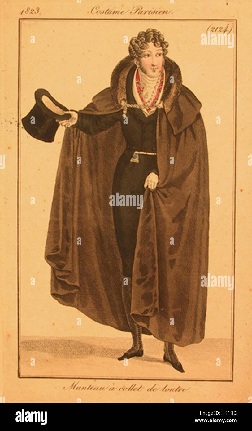 This fashion plate from 1823 depicts the elegant style of women's ...