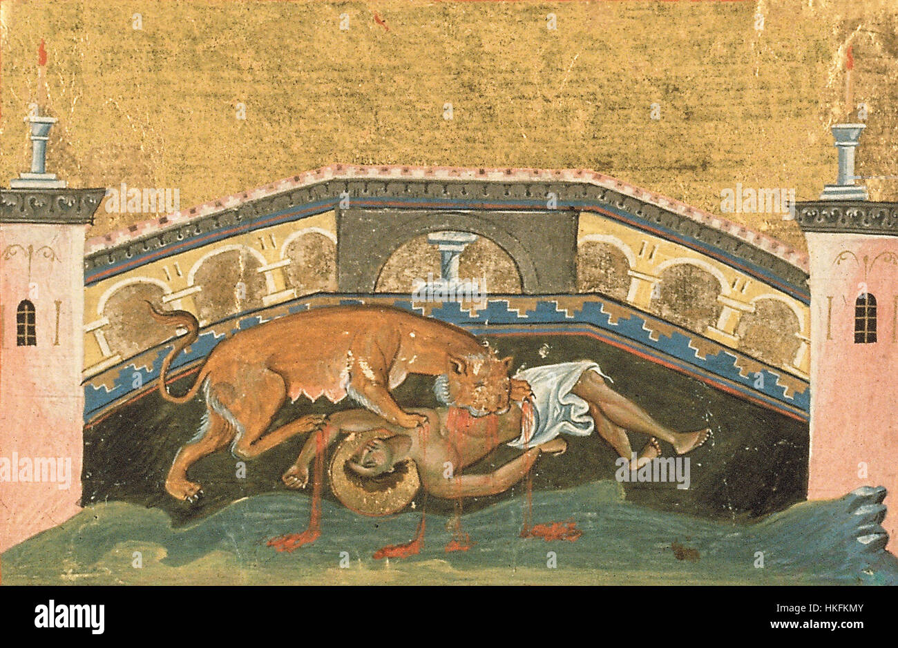 This illuminated manuscript page from the Menologion of Basil, an ...