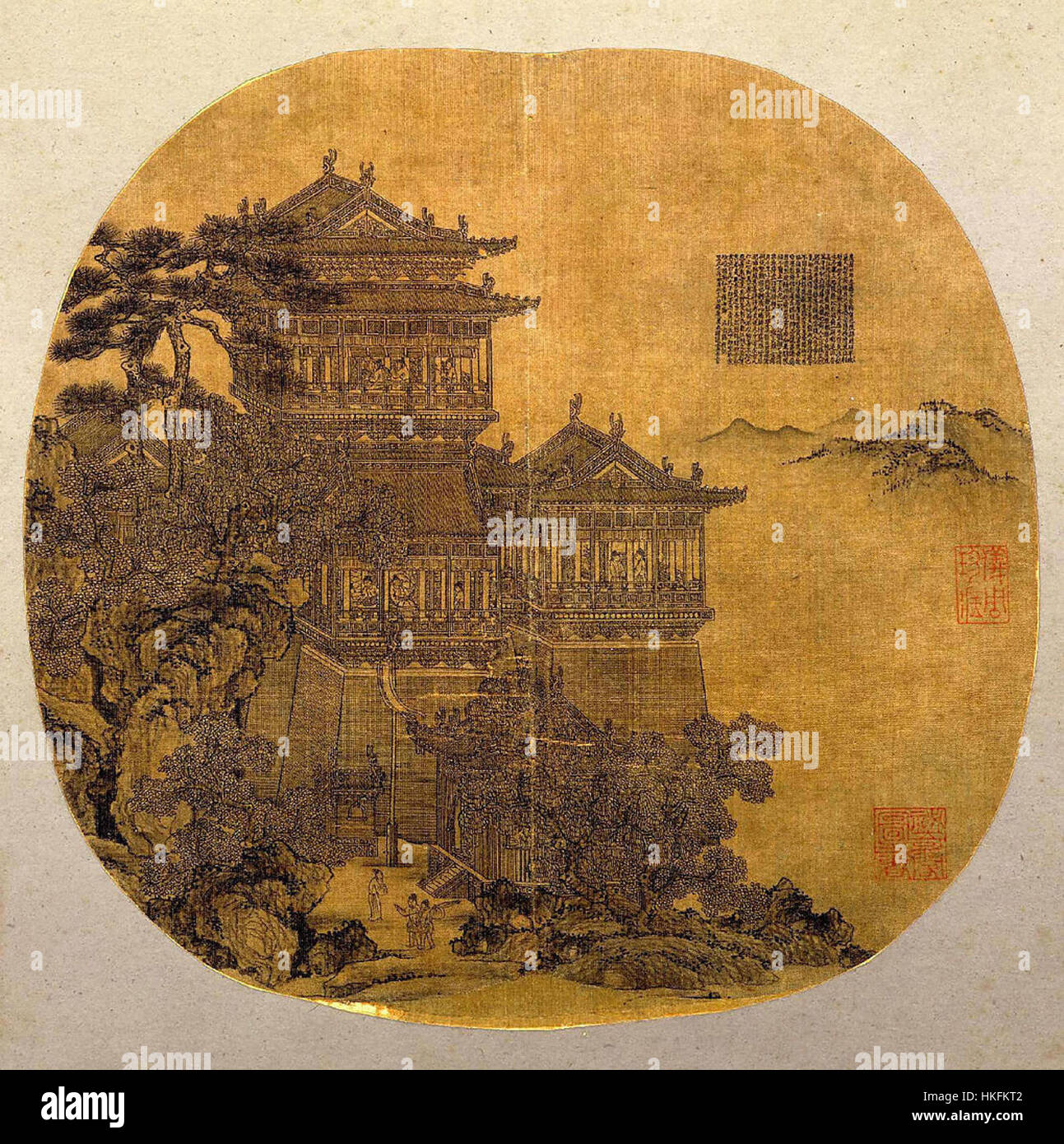 'XiaYong YueYangLou' is a traditional Chinese artwork depicting the ...