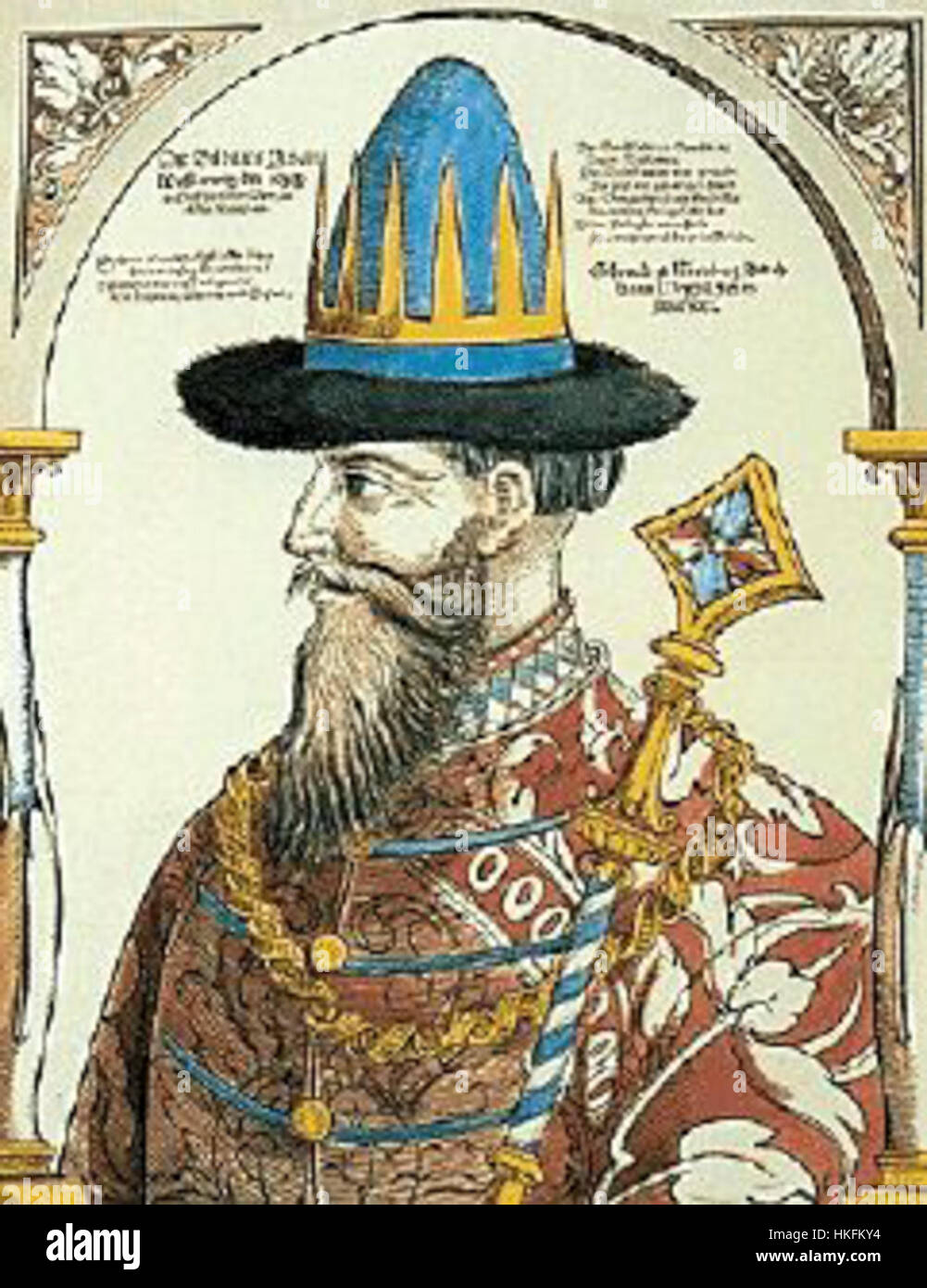 An engraving by Ivan IV, showcasing a historical scene with intricate ...