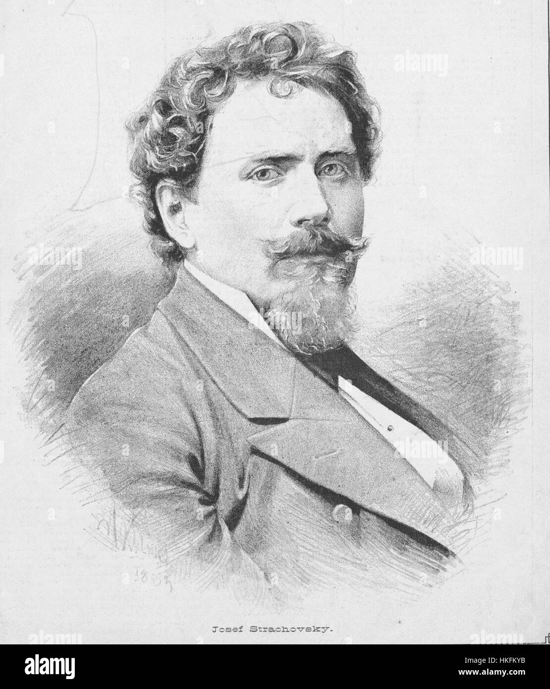This artwork by Josef Strachovsky, created in 1883, features a detailed ...