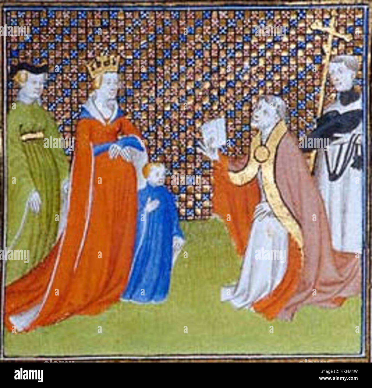 This painting depicts Eadgifu of England, an Anglo-Saxon princess, and ...