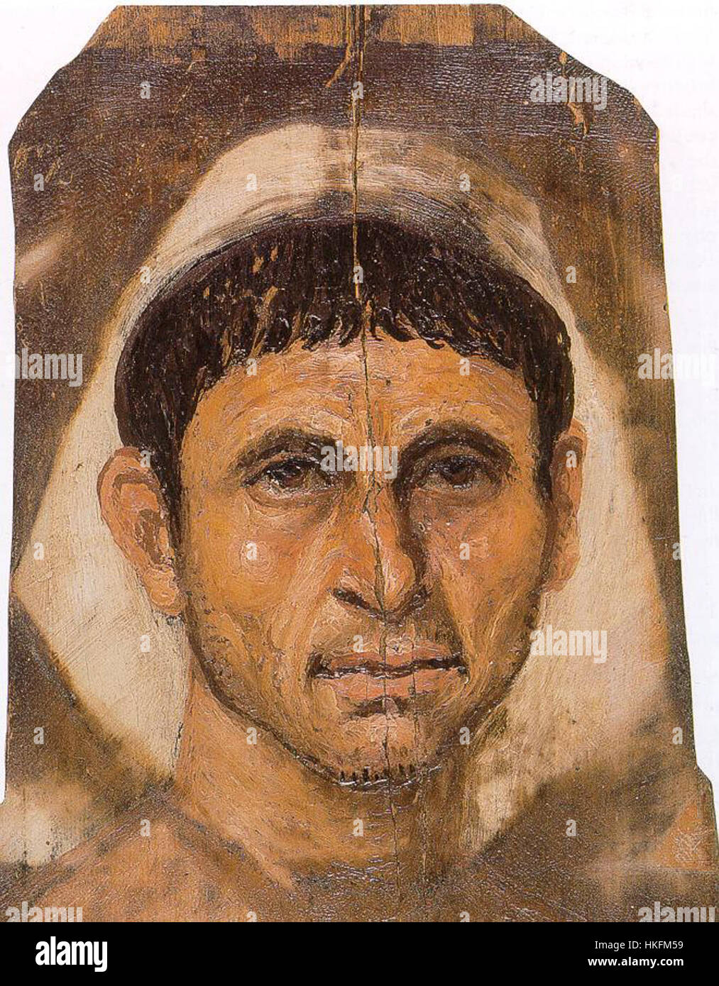 The Fayum painting 'Fayum 09' is part of a series of ancient Egyptian ...
