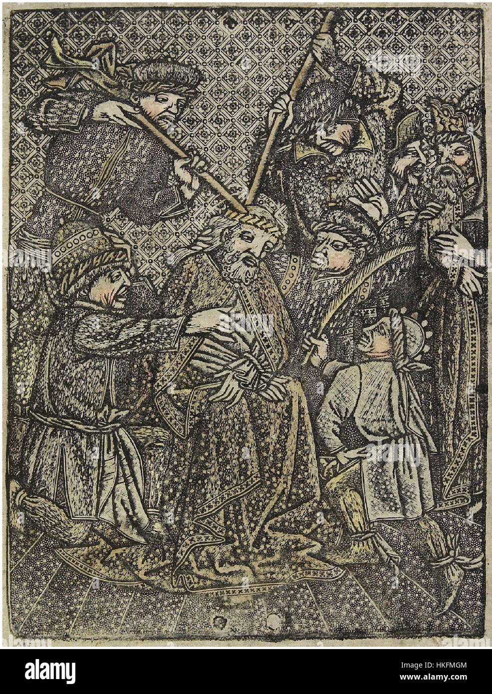 This painting portrays the moment of Christ being crowned with thorns ...