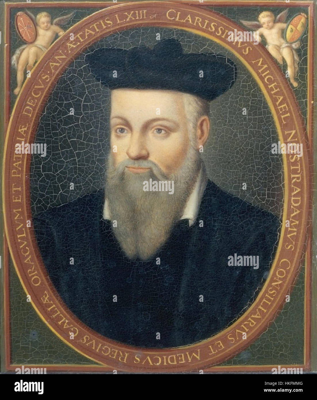 This 1846 painting of Nostradamus depicts the famed French astrologer ...