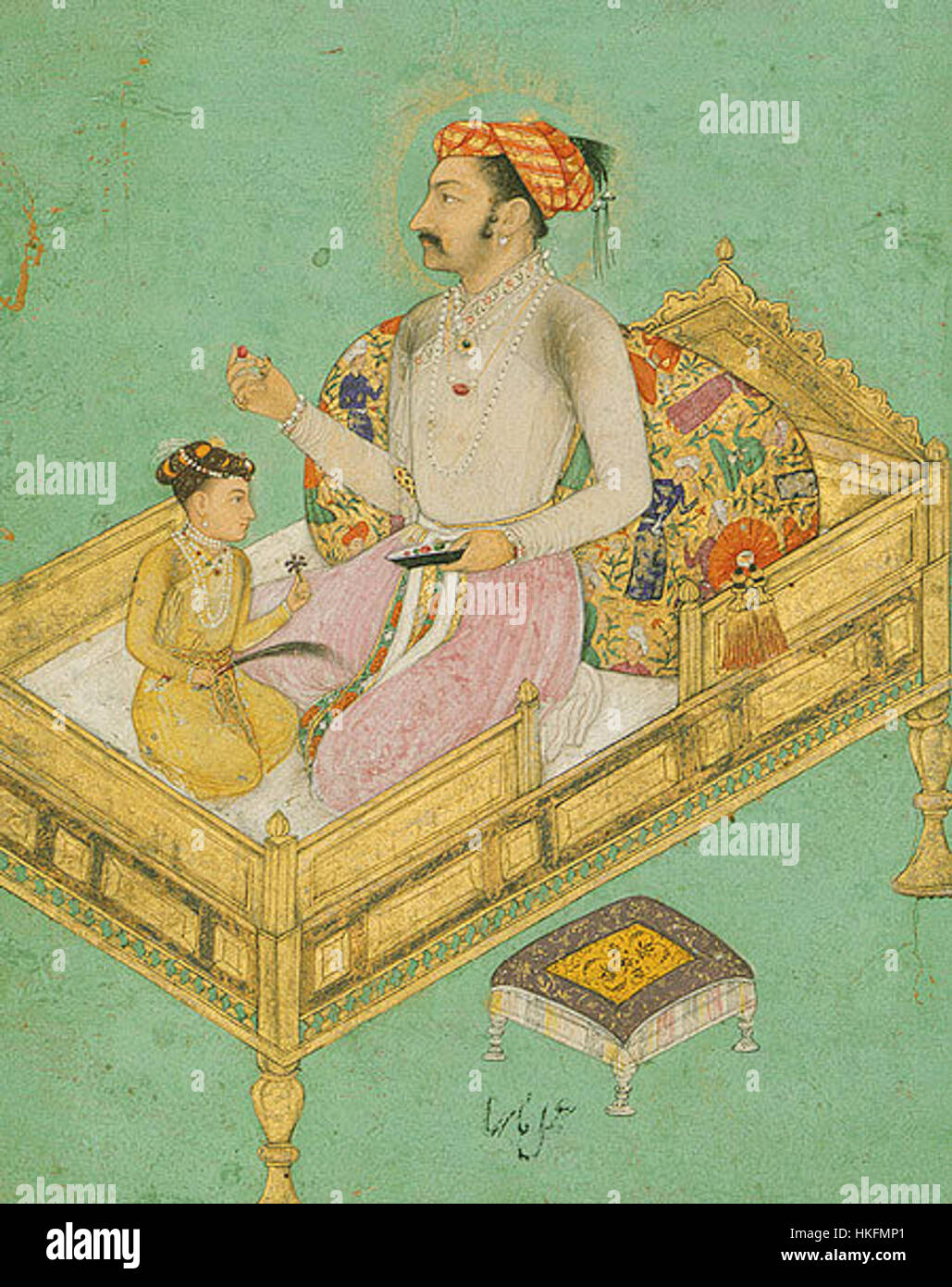This artwork from an album created for Shah Jahan in 1620 depicts the ...