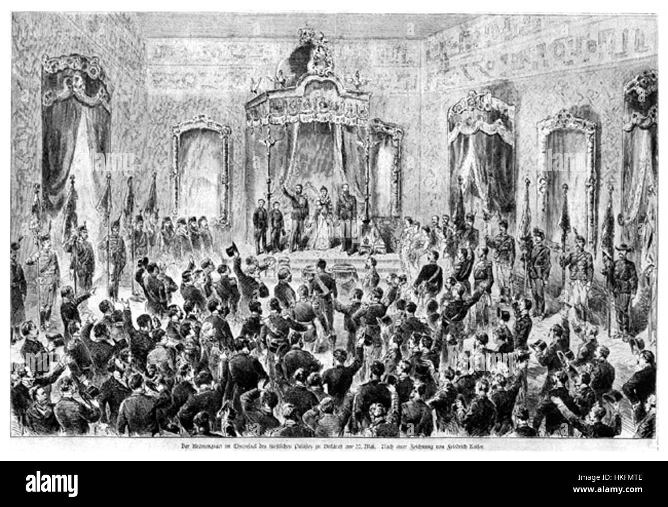 The painting 'Crowning of Carol I' from May 10, 1881, commemorates the ...
