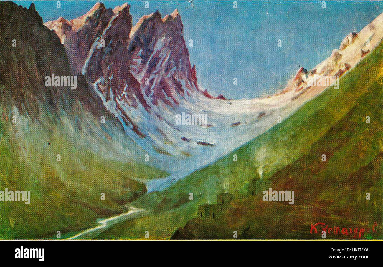 A painting by Khetagurov depicting a traditional scene from the ...