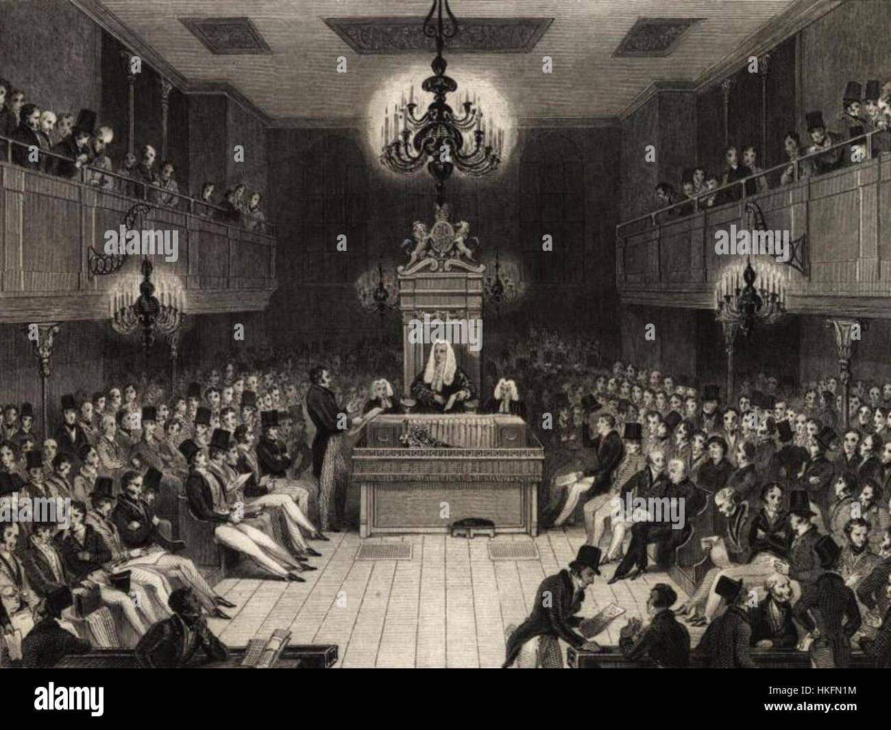 This 1834 painting of the British House of Commons captures a moment in ...