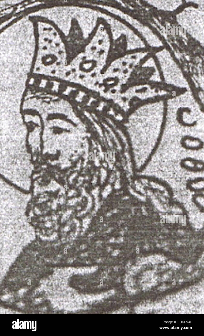 This portrait of Leo VI the Wise, the Byzantine Emperor, captures his ...