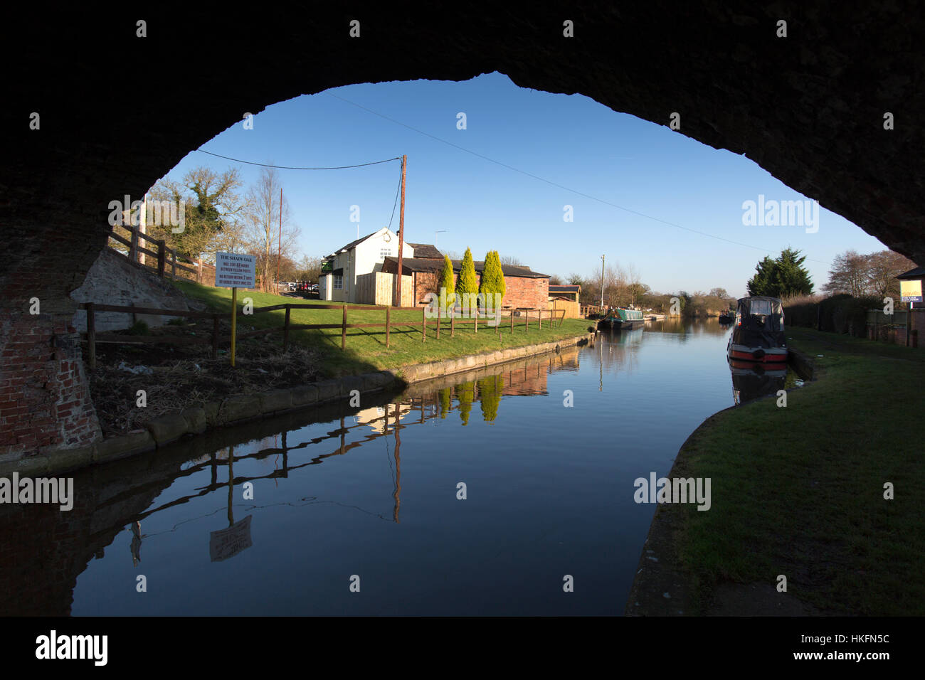 Cheshire, England. Picturesque view of Bates Mill Bridge (number 109 ...