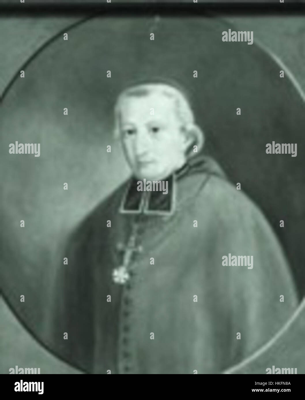 A historical painting of Giovanni, Bishop of Vercelli, representing his ...