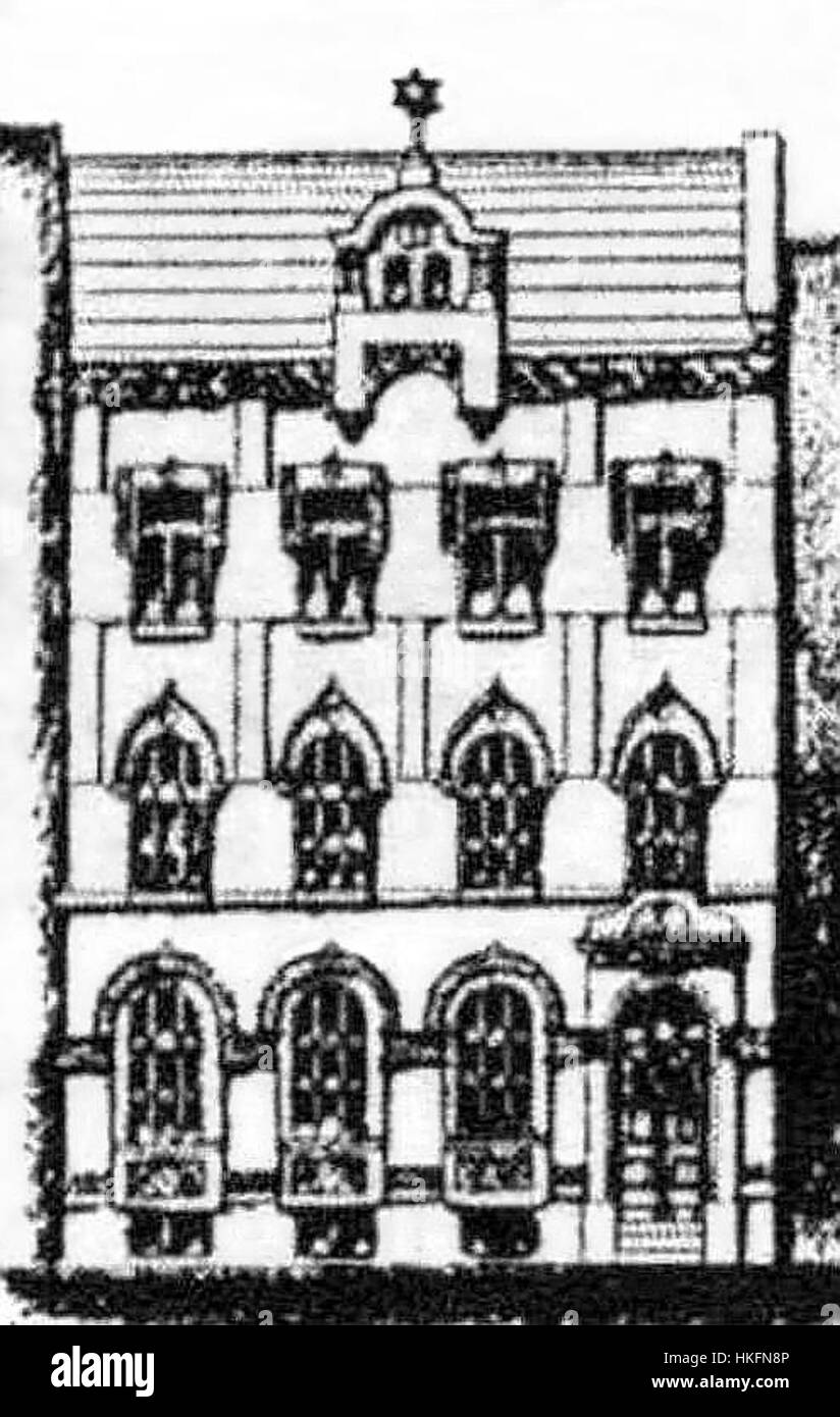 This artwork depicts the Synagoga Bet Lechem in Lwów (now Lviv, Ukraine ...