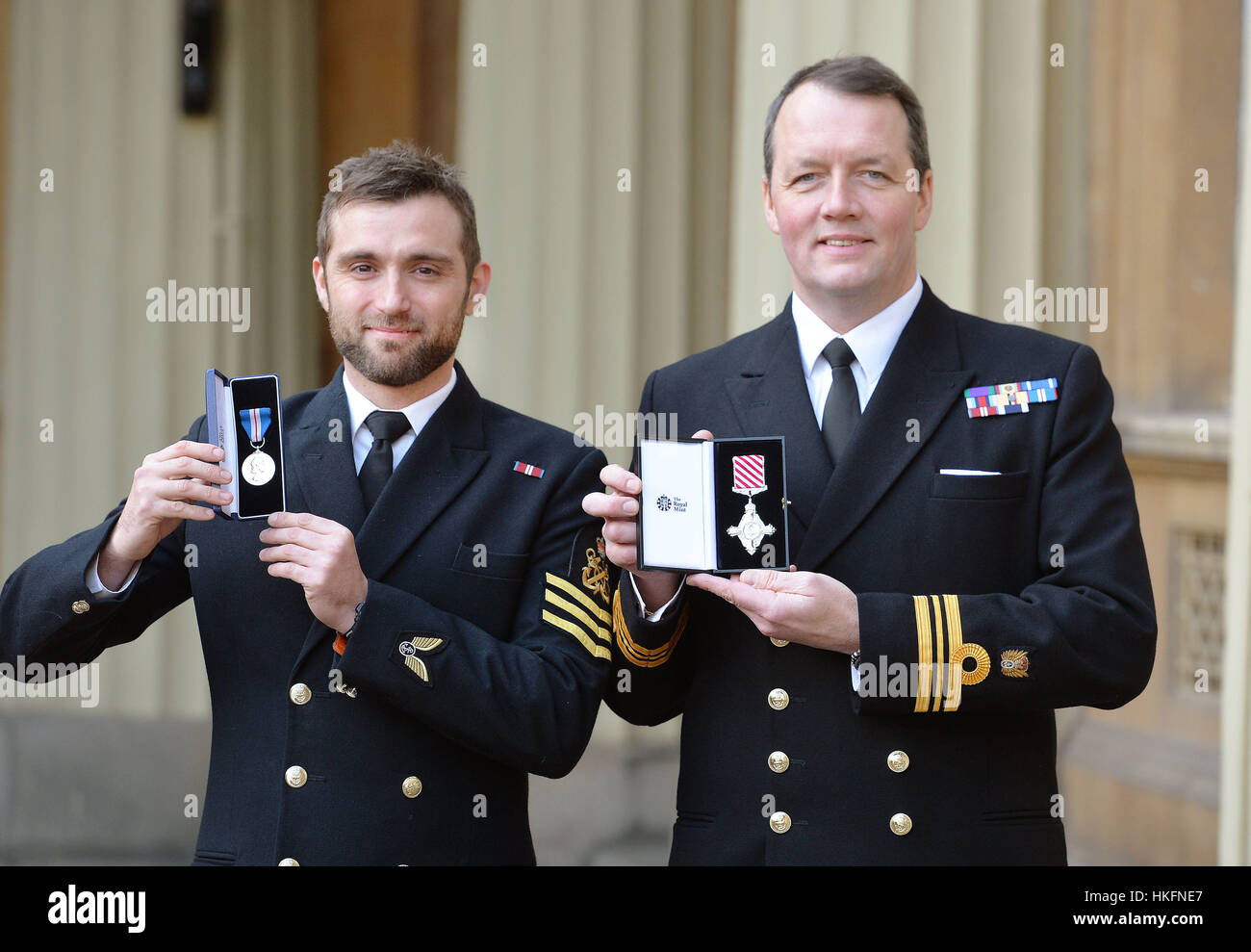 Petty Officer Alan Speed (left) and Lieutenant Commander Richard ...