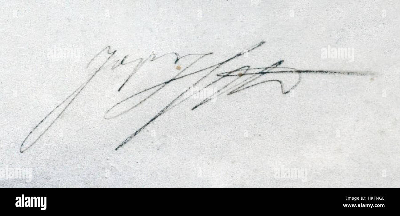 Signature of Joseph II, Holy Roman Emperor Stock Photo - Alamy