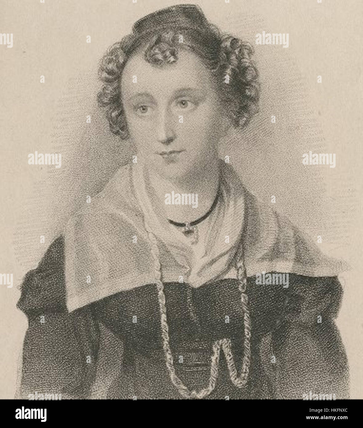 This 19th-century portrait depicts Mrs. Elizabeth Baker in a ...