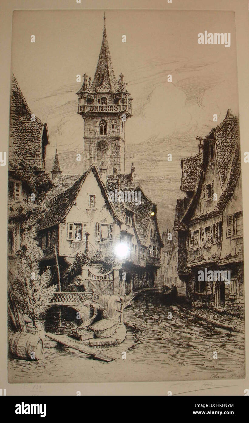 19th century alsace town representation hi-res stock photography and ...