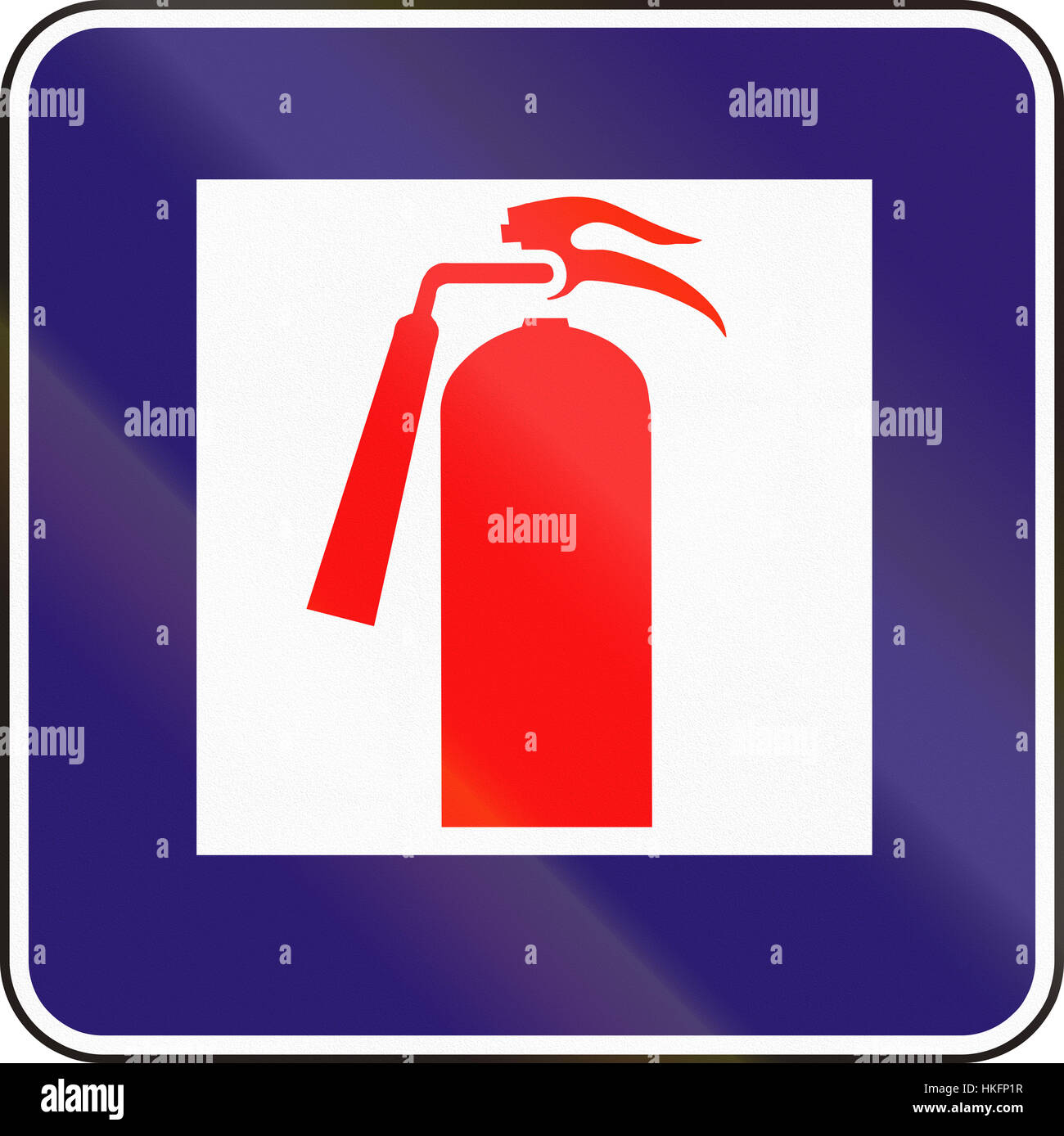 Road sign used in Slovakia - Fire extinguisher Stock Photo - Alamy