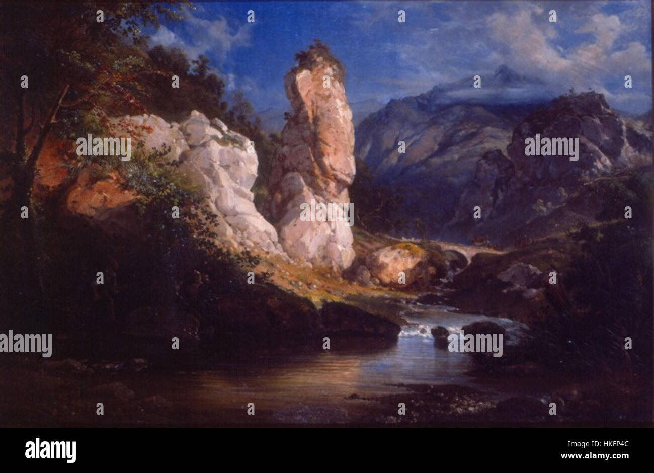 'Rochedo sobre o rio' by Giovanni Serritelli depicts a rocky landscape ...