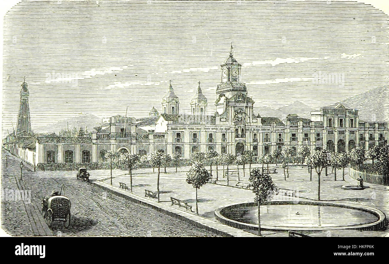 'Plaza Armas Santiago 1872' captures a historical view of Plaza de ...