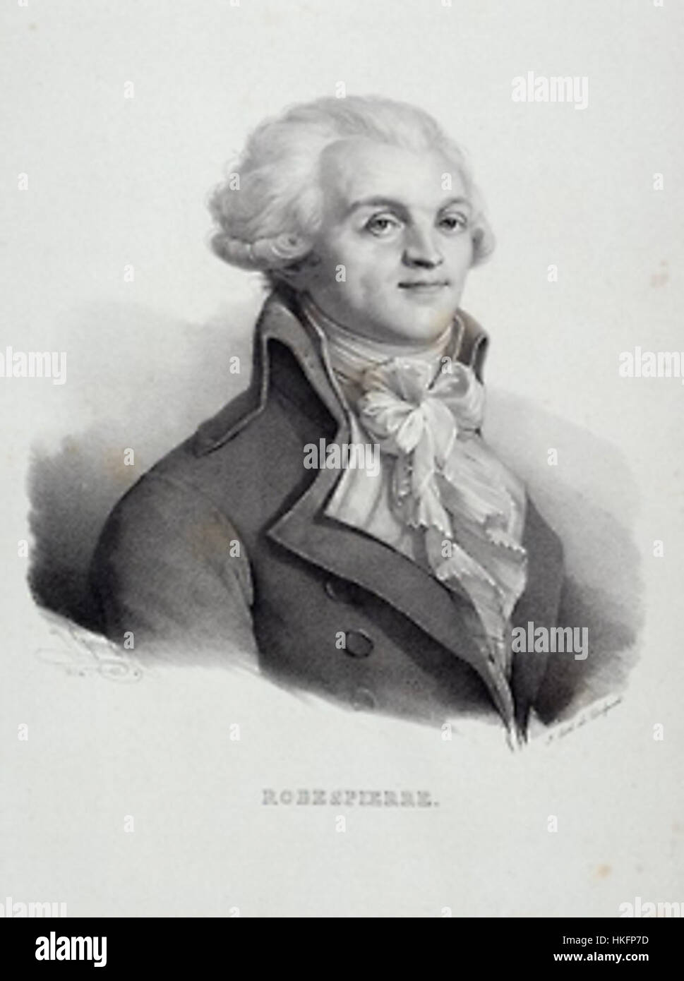 This portrait of Maximilien Robespierre, by Delpech Grevedon, captures ...
