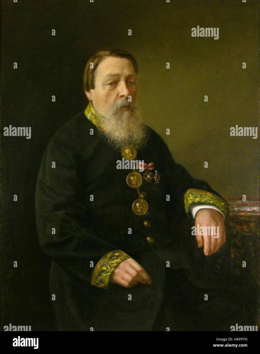 This painting by an unknown artist, housed in the Rybinsk Museum, dates ...